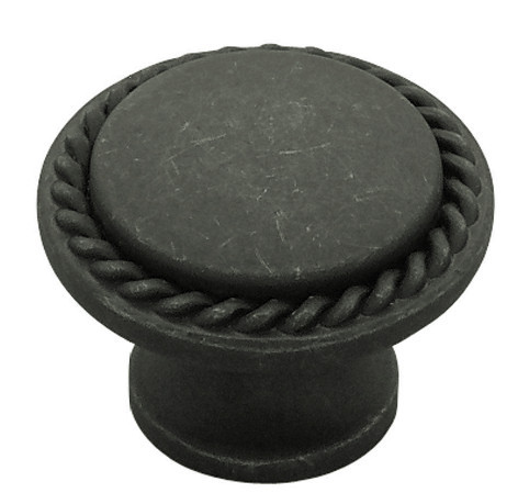 1-3/8" Coastal Rope Knob Antique Pewter