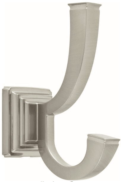 Elegant Square Hook in Satin Nickel - 1-3/4"
