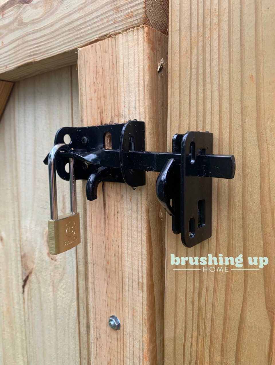 Heavy Duty Steel Thumb Latch - Black- Garden Gate