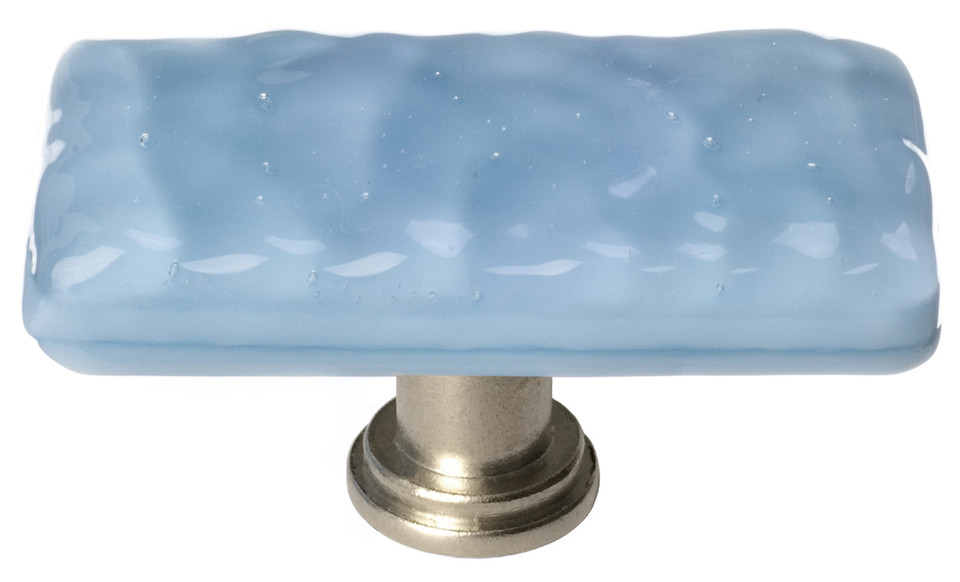 Glacier powder blue pull with satin nickel base