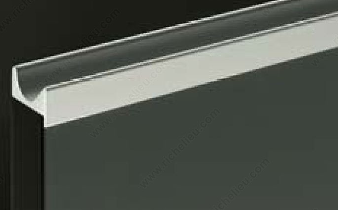 Modern Finger Grip Pull Handle for 5/8 in Panel - 3290 - Satin Aluminum ...