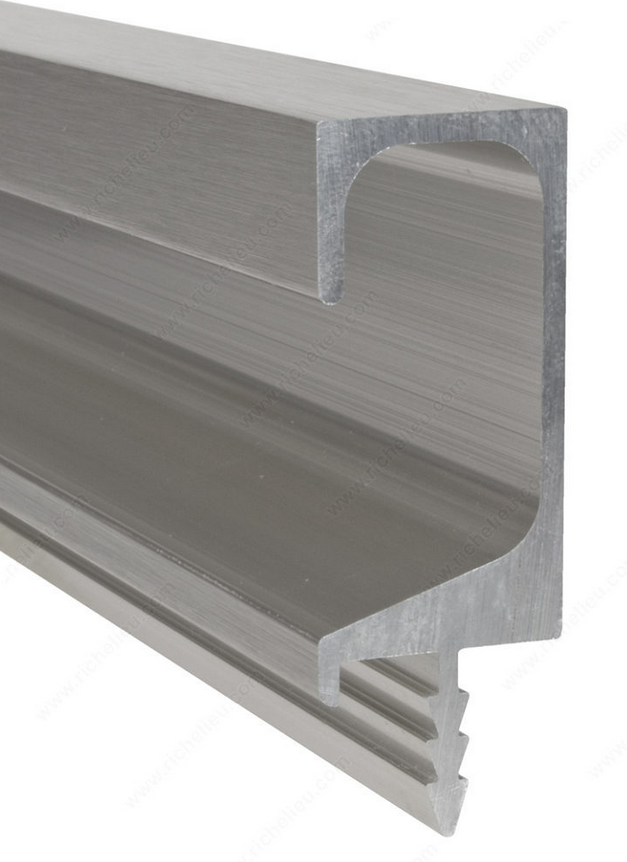 Modern Pull Handle for 5/8 in Panel - 3200 - Satin Aluminum - 12 ft - D ...