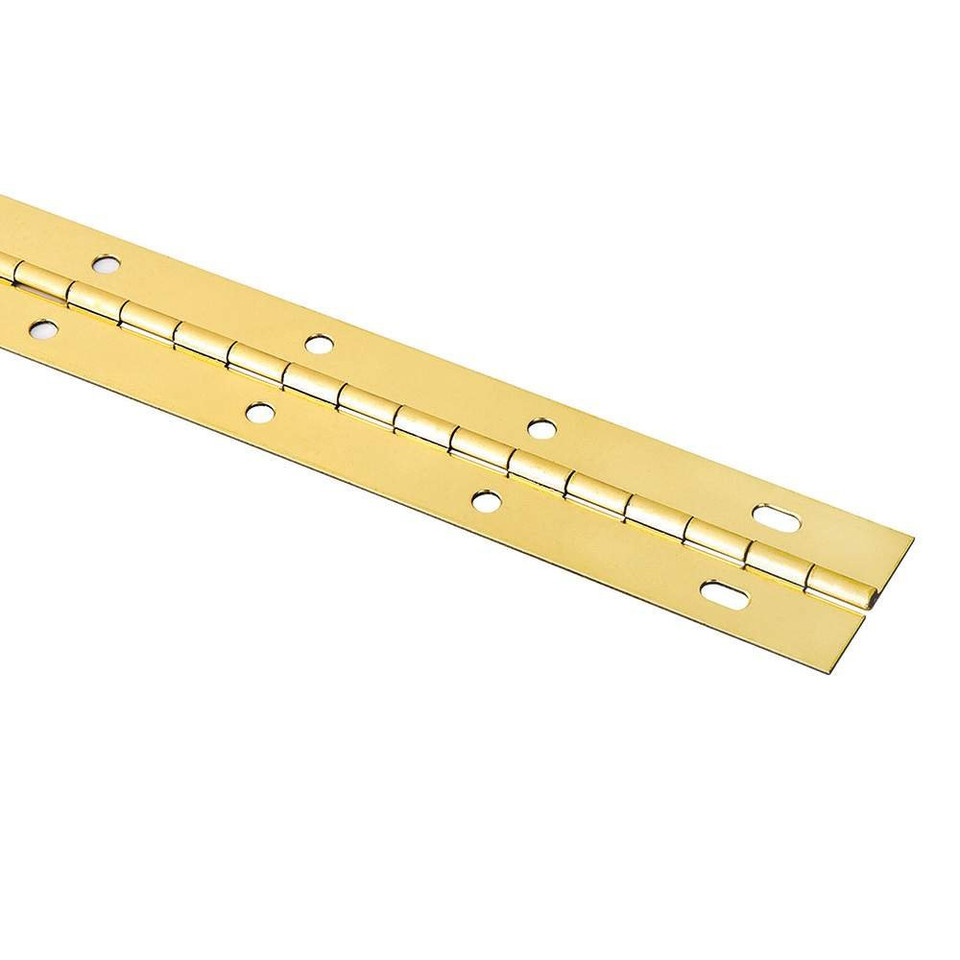 (5-Pack) 1-1/2" x 72" Continuous Piano Hinge Brass Plated