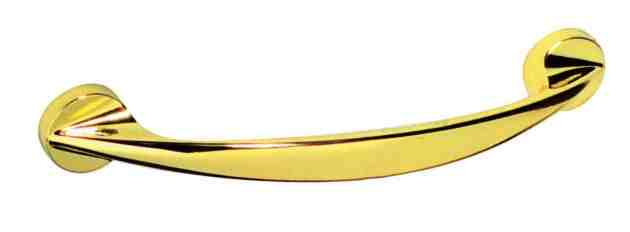 5" Disk Pull Polished Brass