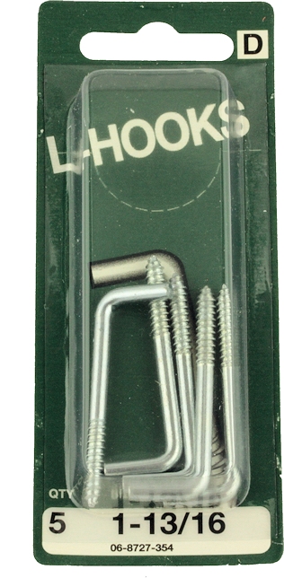 1-13/16" L-Hooks - 5 Pack