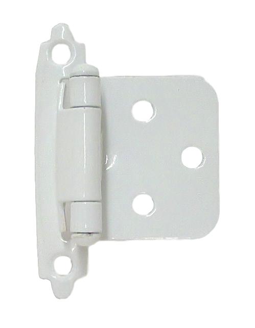Pair Variable Overlay Self Closing White Hinge