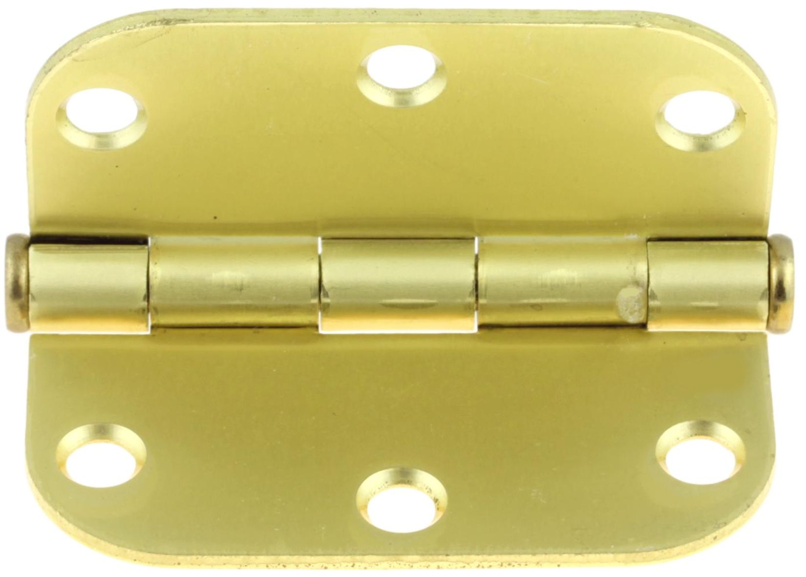 3" Round Corner 5/8" Radius Hinge - Polished Brass