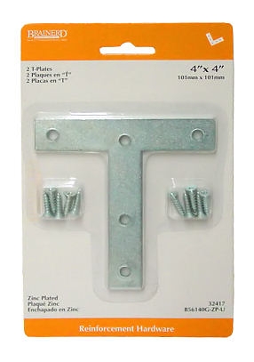 Two 4"X4" Mending T-Plates With Screws