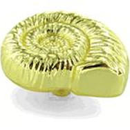 1-5/8" Snail Shell Knob Polished Brass
