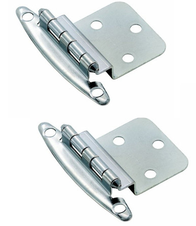 Free Swing 3/8" Inset/Offset Chrome Hinge Pair