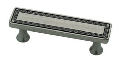 3" Greek Key Pull Distressed Antique Iron