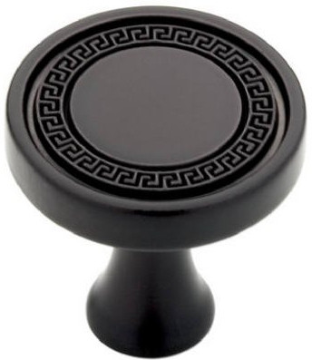1-1/4" Greek Key Knob Rubbed Bronze