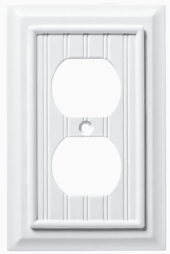 Single Gang Wall Plate - Duplex - White