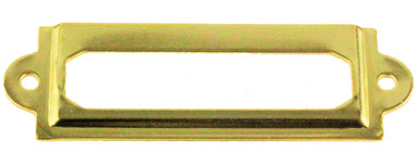 Small Brass Plated Label Holder - 2-3/8"