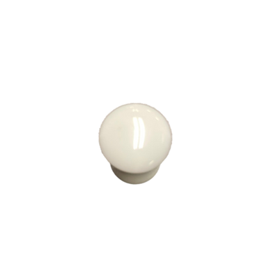 11/16" Tapered Ceramic Knob White