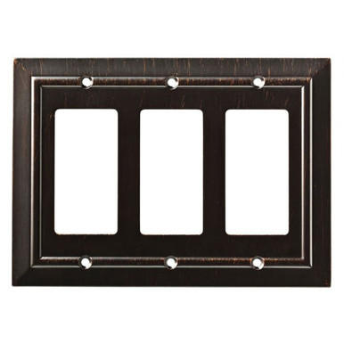 Triple Decorator Wall Plate Venetian Bronze