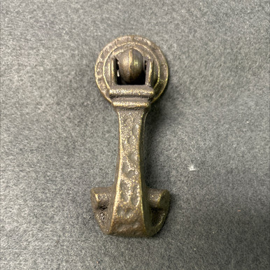 2-3/4" Hammered Drop Pull with Backplate Bronze