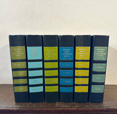 Decorative Book Stack of 6 Books - Blues and Greens