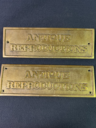 Antique Reproductions 11-3/8" Brass Plaque