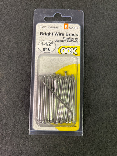 Case Lot (60) 1-1/2" #16 Bright Wire Brads 2-oz