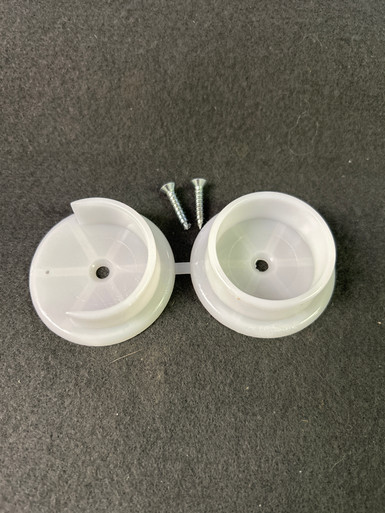 2.68 in. White Metal Closet Rod Pole Sockets Set (73930)