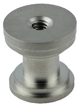 (5 Pack) Knob or Pull Making Base - Solid Brass - Satin Nickel -16x16mm ...