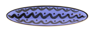 (5 Pack) 3 inch Ceramic Blue Wave Pull Satin Nickel - D. Lawless Hardware