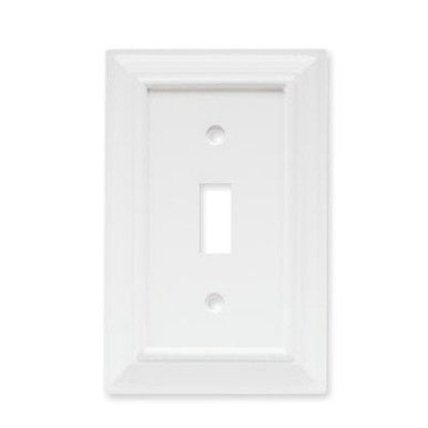 Bright White Architectural Single Switch Wall Plate