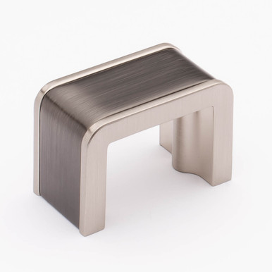 Fusion finger pull gunmetal with satin nickel