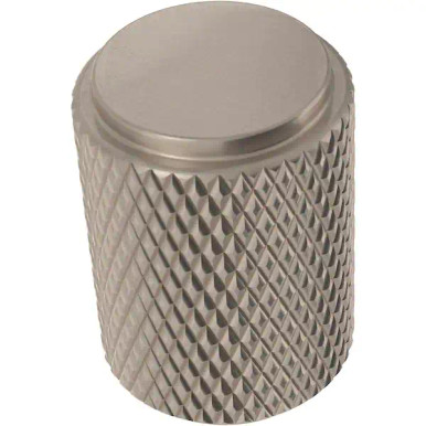 (12 Pack) 11/16" Knurled Round Knob Satin Nickel
