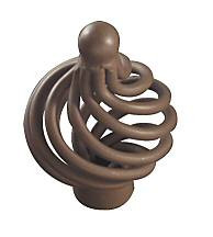 (12 Pack) 1-3/8" Bird Cage Knob Rust