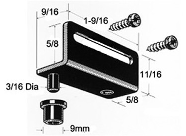 (12 Pack) Wood Panel Pivot Hinge - Black - Pair with Screws