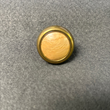 (12 Pack) 1-3-16" Round Oak Insert Knob Antique Brass