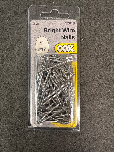 (12 Pack) 1" #17 Bright Wire Nails