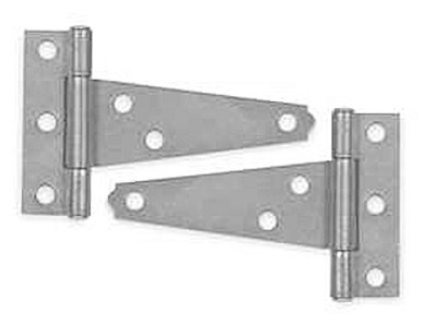 (12 Pack) Pair of T-Hinges 3" Galvanized With Screws