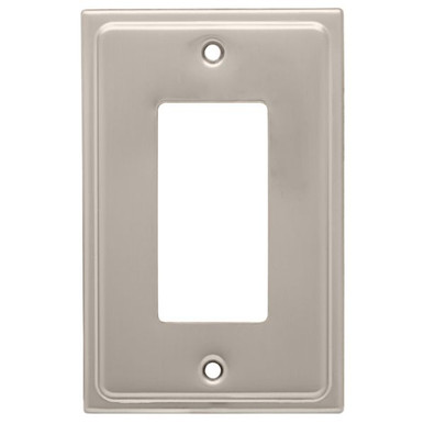 (12 Pack) Country Fair Single D̩cor Wall Plate - Satin Nickel