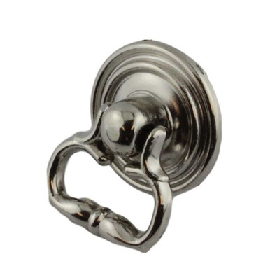 (12 Pack) 1" Small Ring Pull for Jewelry Boxes and Little Drawers Nickel