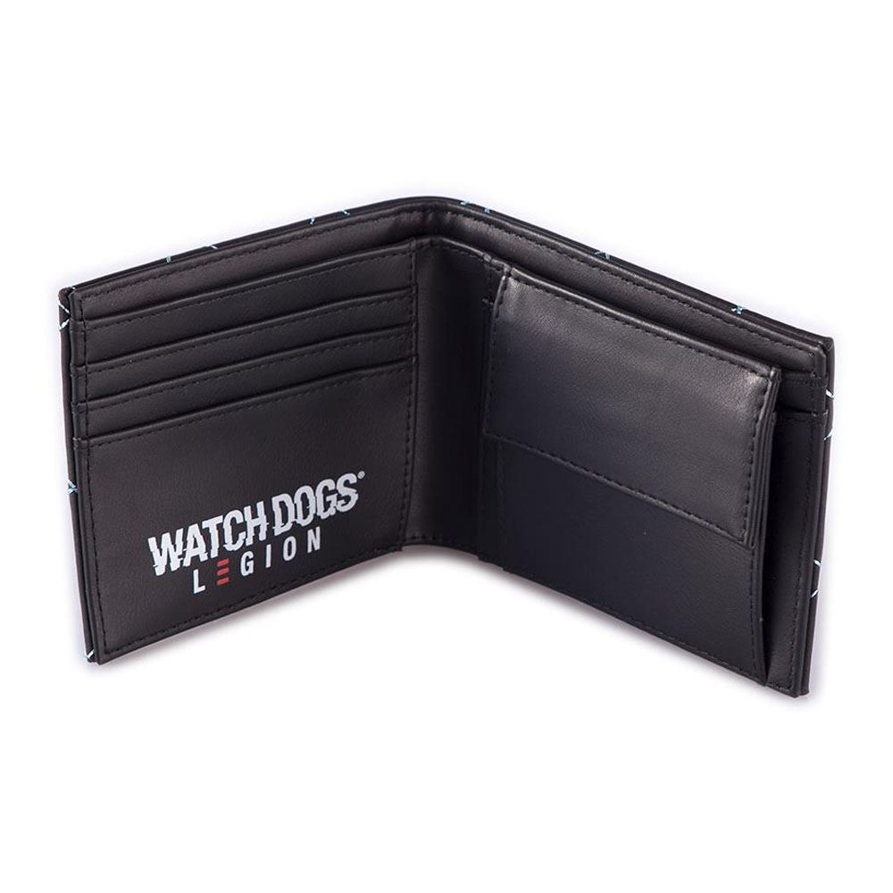 Watch Dogs Legion Quilted with Patches Bi-fold Wallet Male Black ...