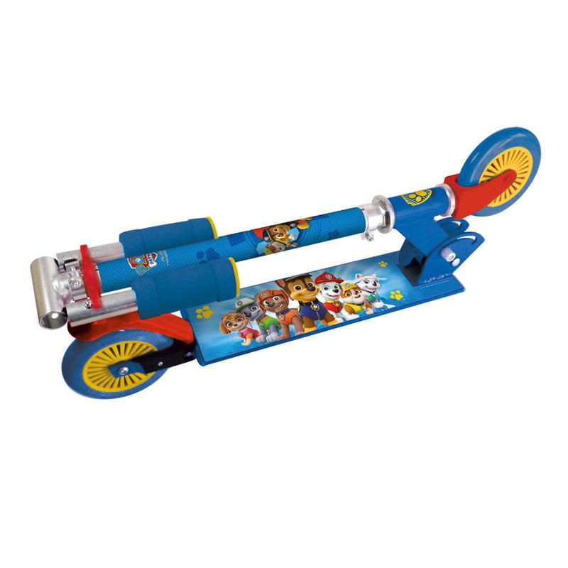 Paw Patrol Foldable Two Wheel In-Line Scooter with Adjustable Handlebar ...