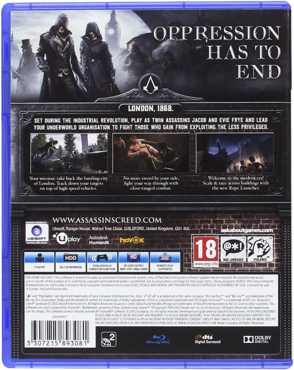Assassin s Creed Syndicate PS4 Game IYMO
