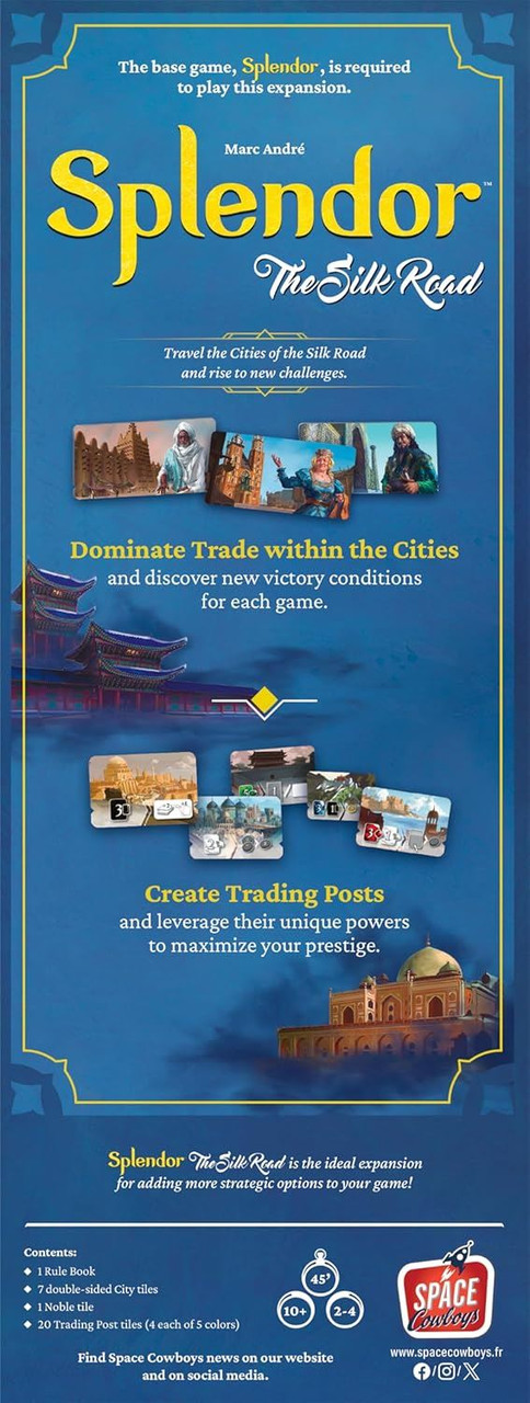 Splendor 2024 Refresh The Silk Road Expansion Card Game - IYMO