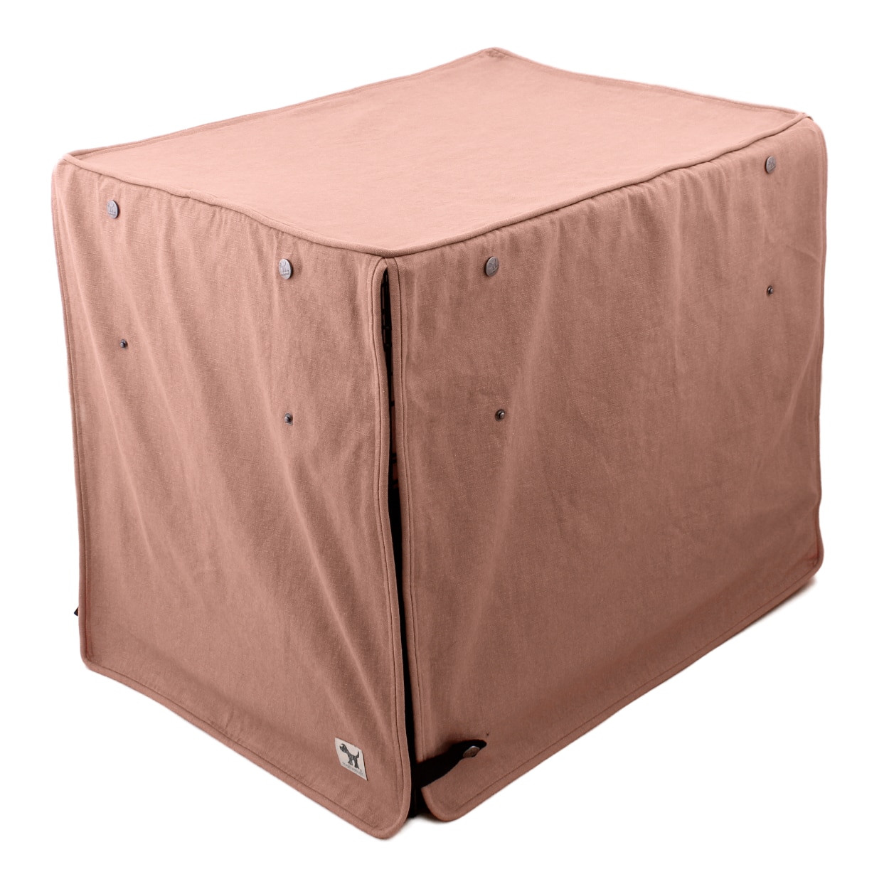 Dusty Pink Breathable 100% Cotton Dog Crate Cover - Durable, Darkening ...
