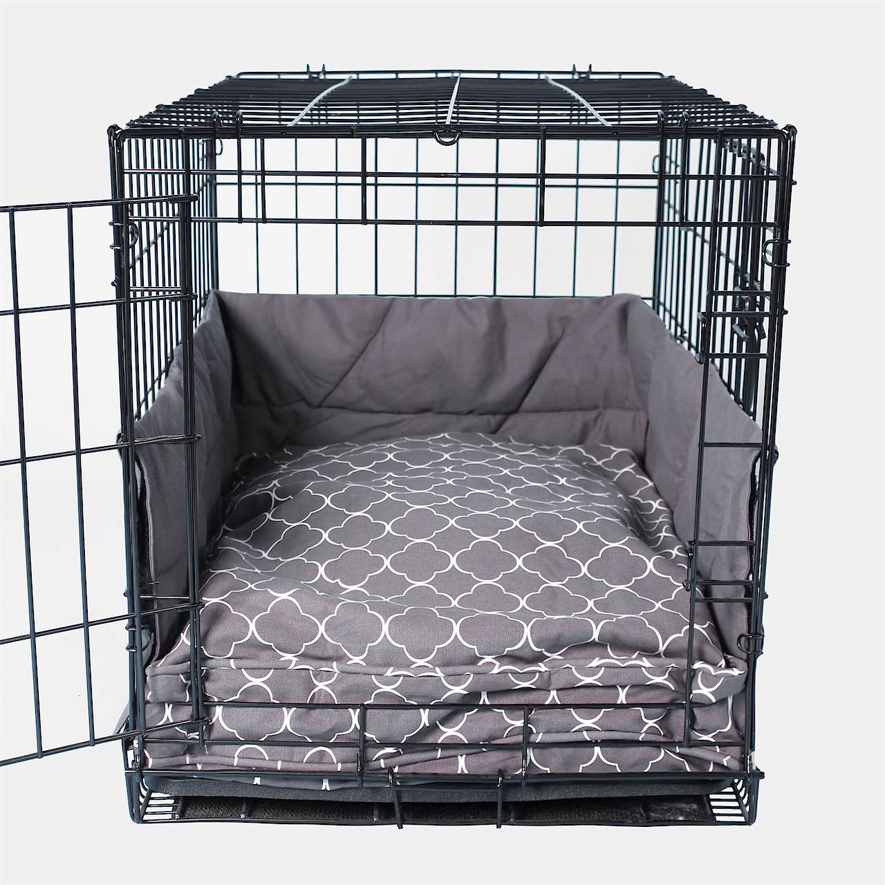 Solid Gray Dog Crate Bumper - Fits 1 & 2-door Wire Crates - Great for ...