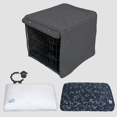 Wool-filled Crate Pad Bundle - 1 crate cover & 1 wool-filled crate pad