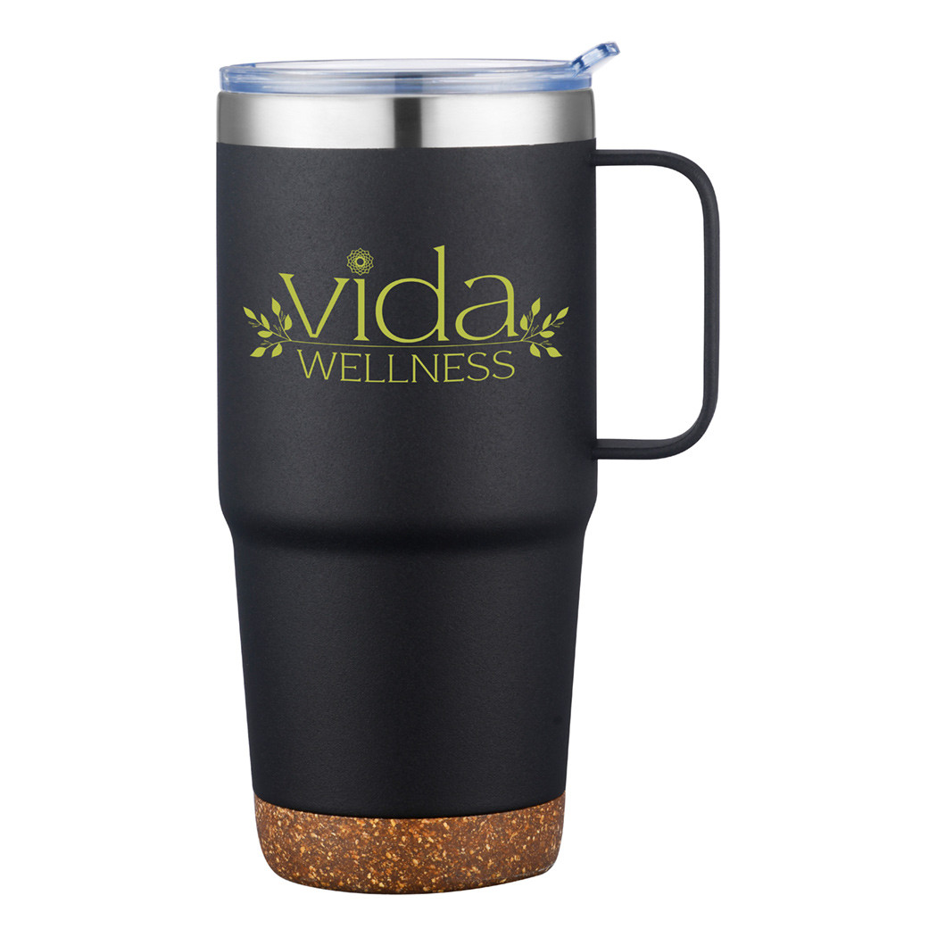 WA-2026 – 24 oz Cork Bottom Travel Mug | Custom Insulated Mug with ...
