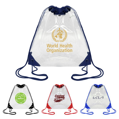 B-6442 - Color Trim Vinyl Drawstring Backpack - ADmart Products