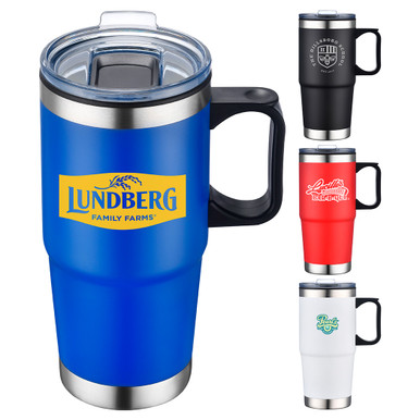 24 oz Travel Mug with Handle – Double Wall Vacuum Insulated Tumbler ...