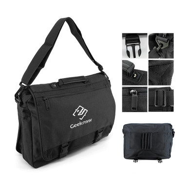 B-3301 Bolster Expandable Messenger Bag | Custom Polyester Business Bag ...