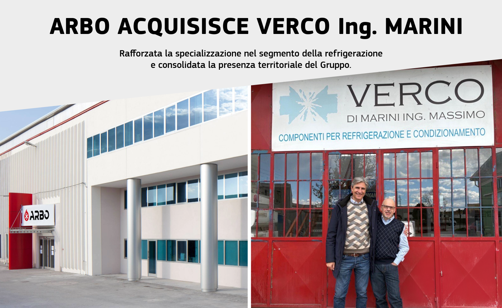 ARBO ACQUISISCE VERCO Ing. MARINI - ARBO SpA