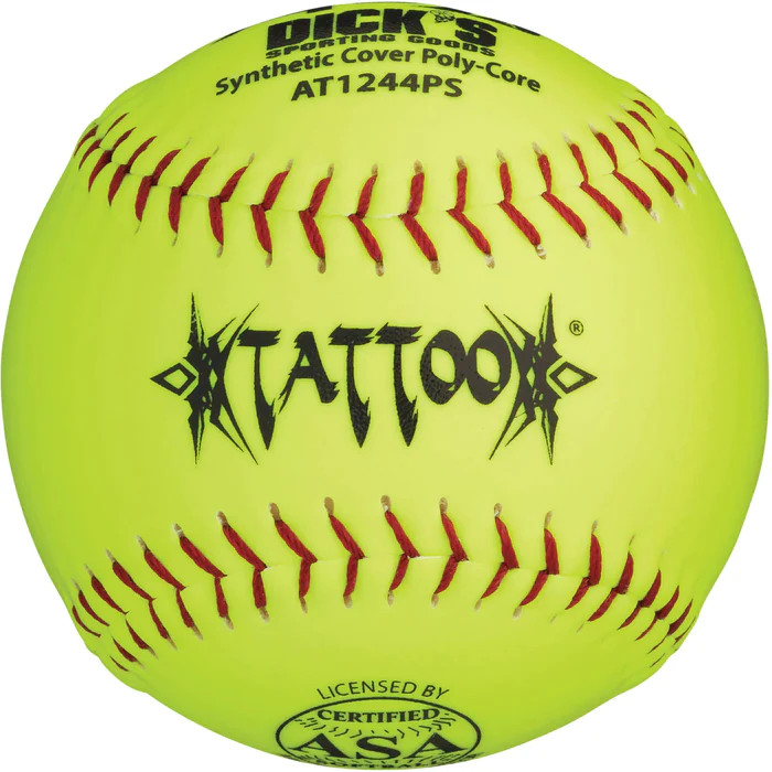 AD Starr TATTOO Synthetic USA ASA Slowpitch Softballs, 44/375, 12 inch ...